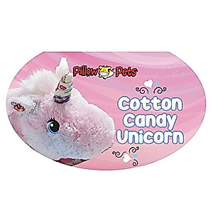 Pillow Pets 18” Sweet Scented Cotton Candy Unicorn Stuffed Animal Plush Toy, Pink