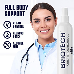 BRIOTECH Pure Hypochlorous Acid Spray and Cleanser, Original Premium HOCl Topical Solution, Multi-Purpose Cleaner, Family Approved & Pet Friendly, 1 gal refill ea, 2 ct