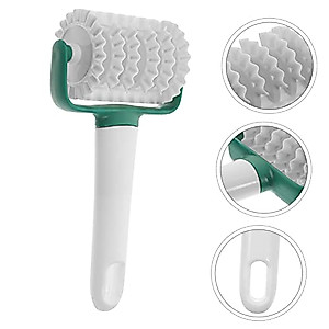 RORPOIR Roller Cutter Pasta Spaghetti Plastic Drum Pasta Maker Pastry Lattice Wheel Pastry Cutter Baking Supply Kitchen Gadgets Pizza Needle Roller Noodle Cutter Pizza Dough Mincer