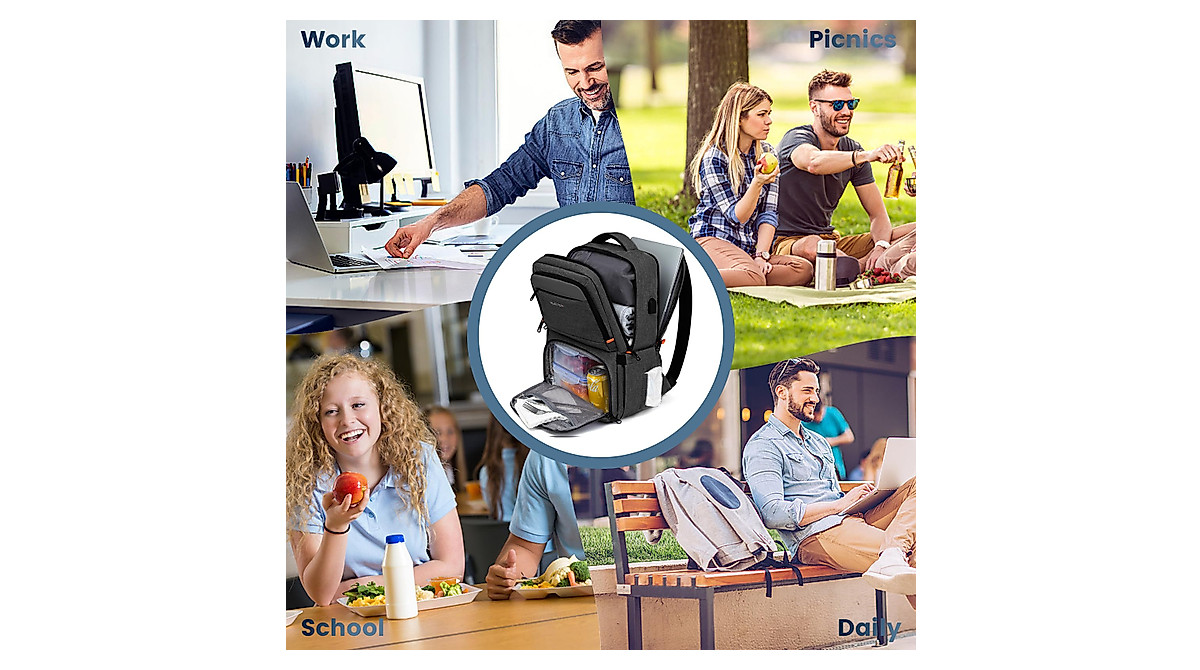 Shop Insulated Lunch Backpack | 15.6" Laptop, USB, RFID