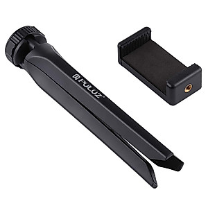 PULUZ Phone Tripod Holder with Phone Clamp 1/4 inch Screw Hole Compatible with iPhone Samsung Sony Xiaomi GoPro Action Camera Tripod Holder Mount