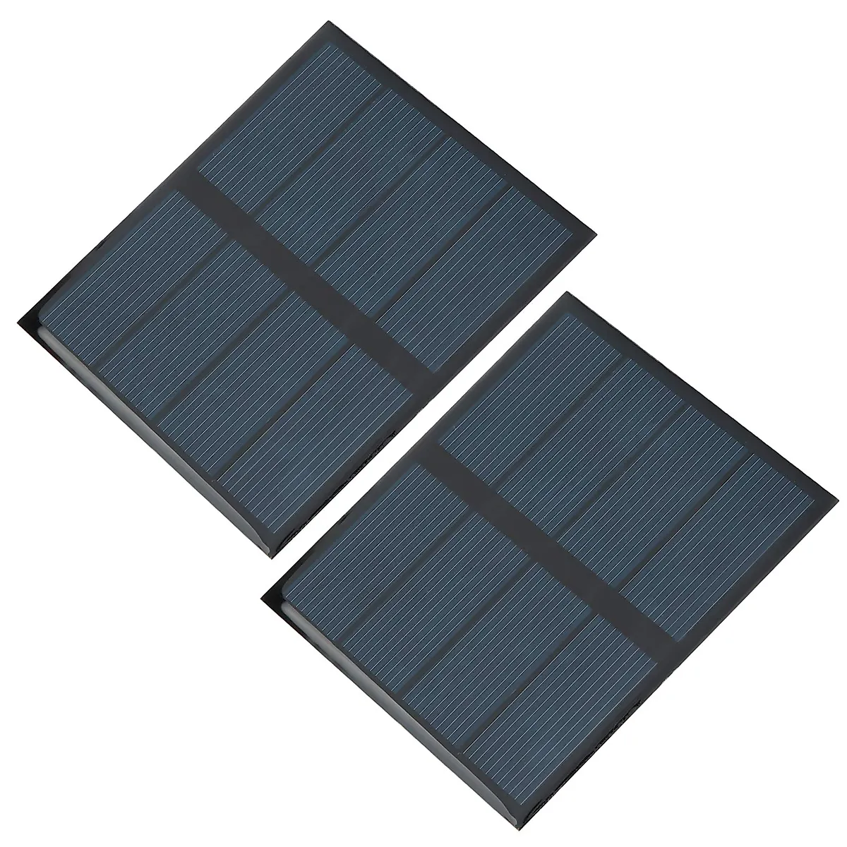 Mini Small Solar Panel, 2Pcs Polycrystalline Silicon Diy Battery Charger Kit 0.6W 2V for Small Dc Batteries for Low Power Devices