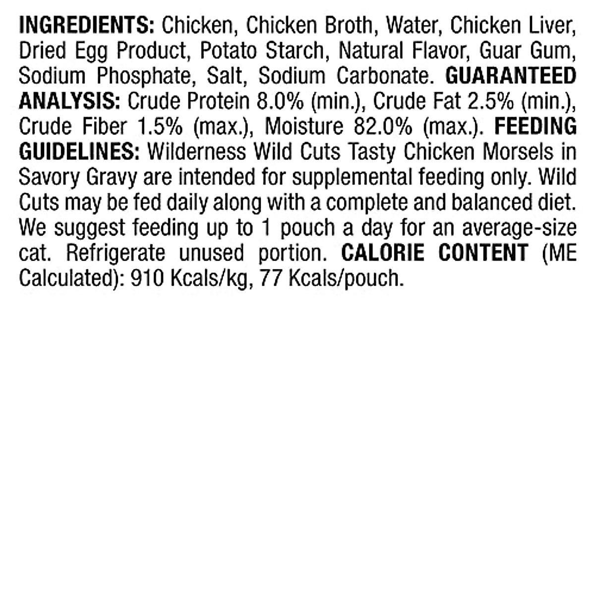 Blue Buffalo Wilderness High Protein Grain Free, Natural Wild Cuts Adult Wet Cat Food Pouch, Chicken 3-oz pouches (Pack of 24)