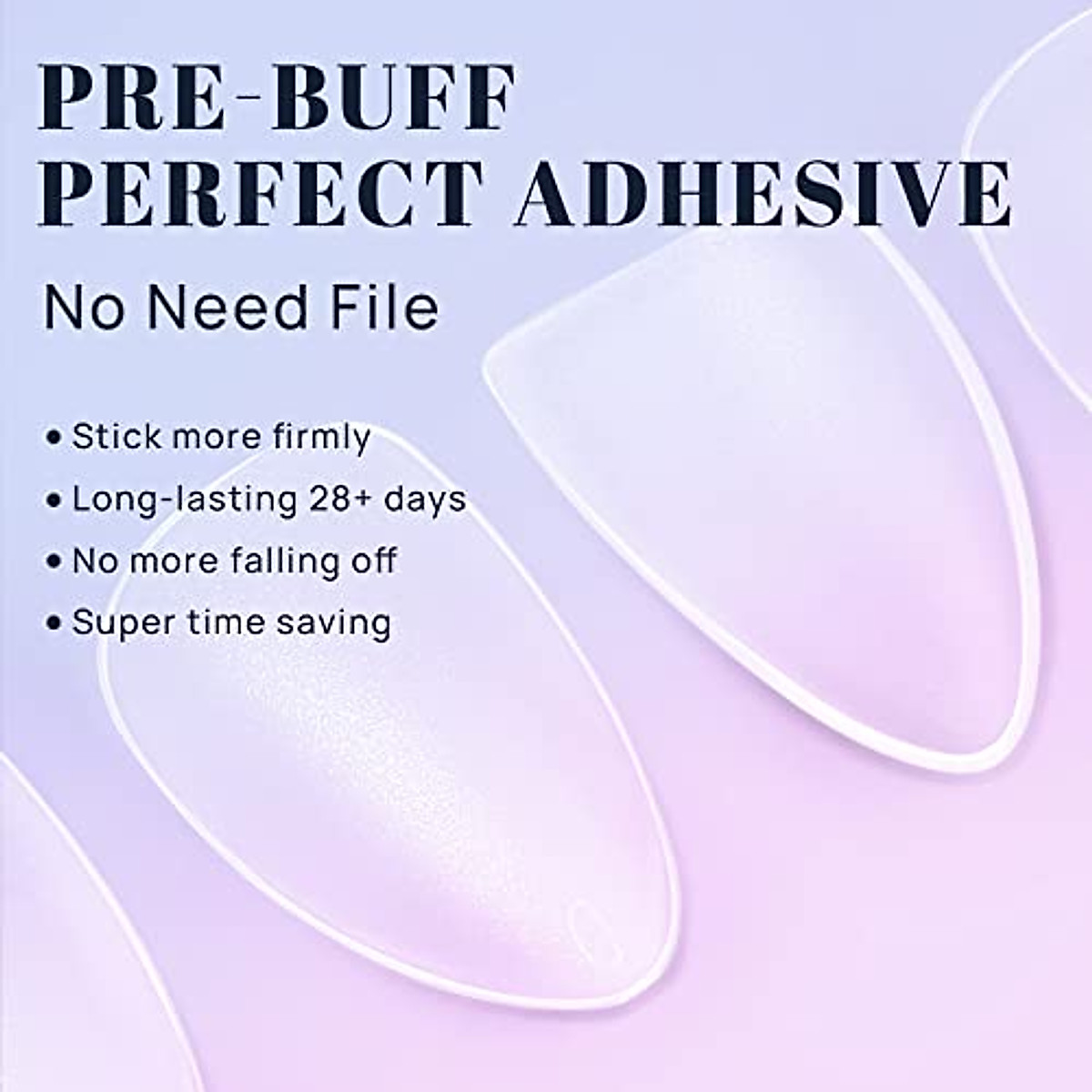 Ejiubas Gel Nail Kit - 300PCS Pre-buff Short Almond Gel Nail Tips, 15ML Long-Lasting Solid Gel with Portable Nail Lamp, Acrylic Nail Kit Gel Extension Set for Diy Home Manicure