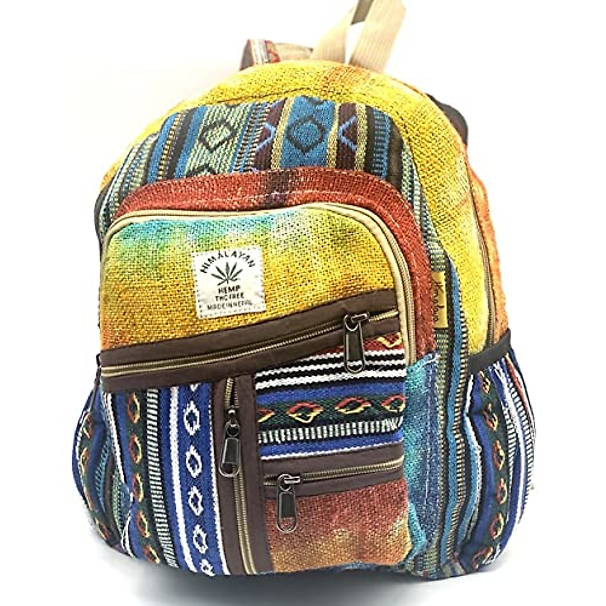 Unique design Himalaya Hemp Backpack Small Backpack Hippie Backpack Festival Backpack Hiking & Tablet Backpack FAIR TRADE Handmade with Love