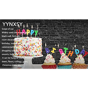 YYNXSY 7X5FT Black Brick Wall Background Photography Props Brick Birthday Party Decoration Background Photography Studio Decoration Background Room Decoration bannerYY-1