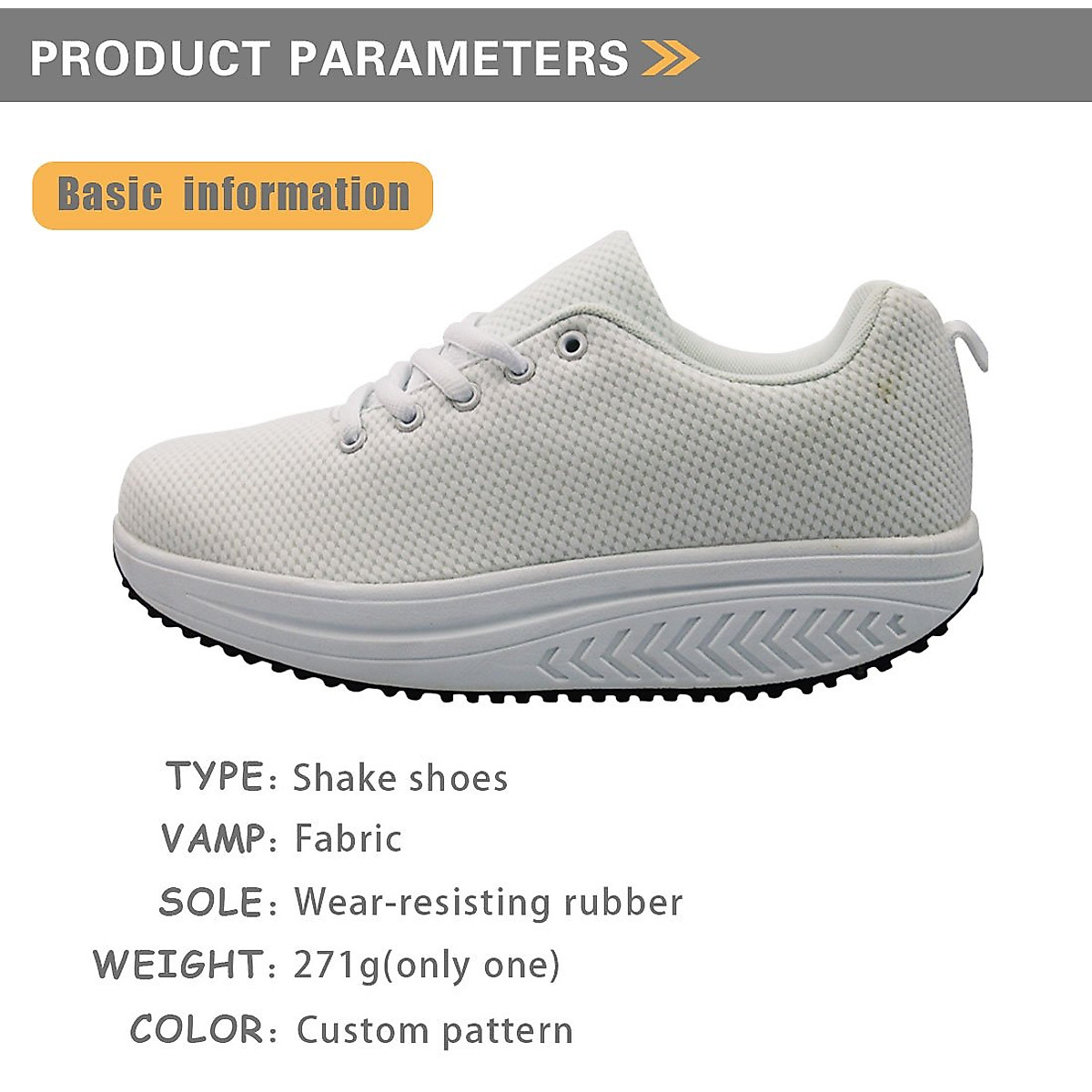 FOR U DESIGNS Fashionable Women Walking Shoes Casual Fitness Shake Wedges Sneaker US 7