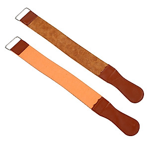 Barber Strop Leather, Leather Strop for Straight Sharpening and Smooth, Sharpening Strap,8.5" Straight Strops Cow Leather Sharpening Strap Straight Leather Strop