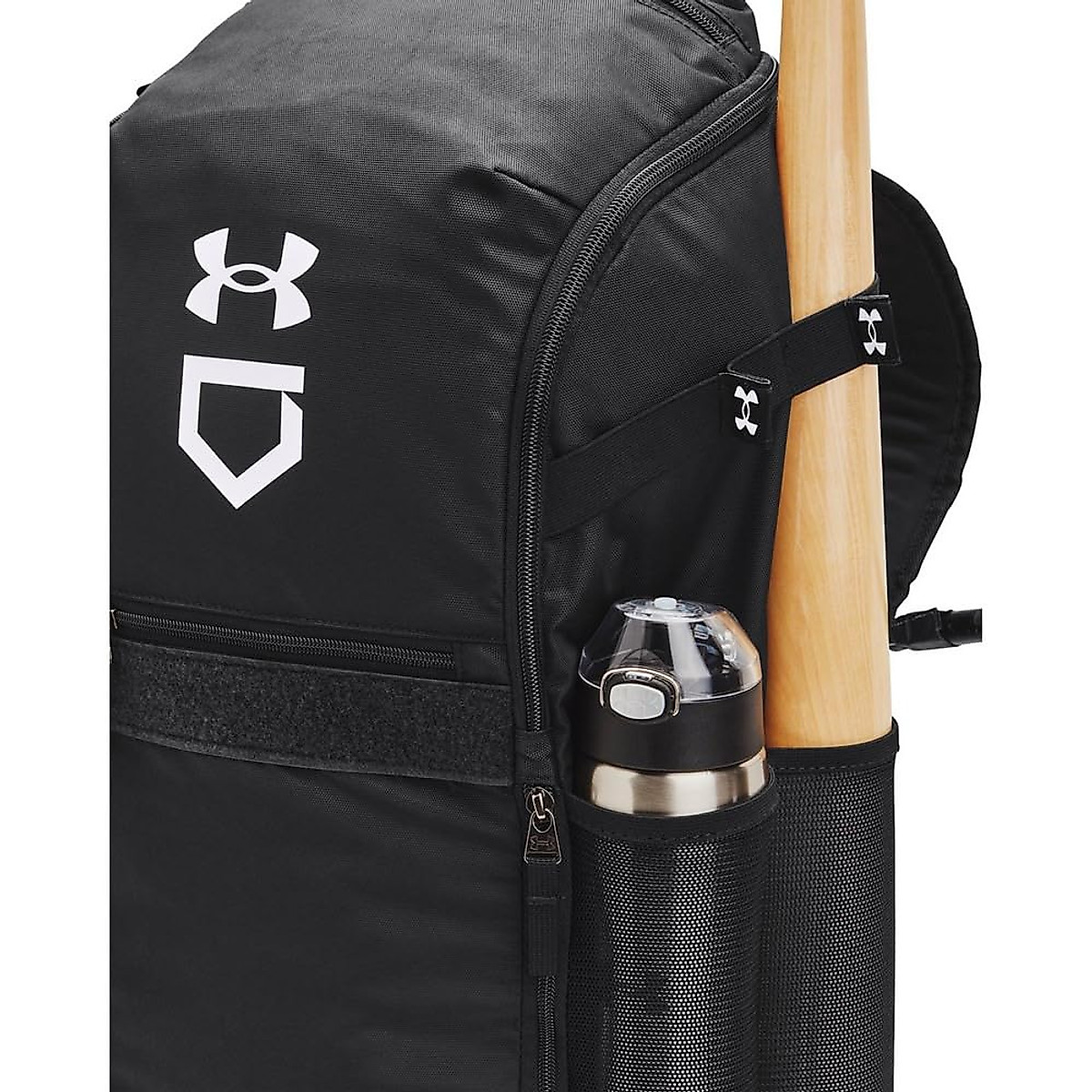 Under Armour Unisex-Adult Utility Baseball Backpack Print, (003) Black / / White, One Size Fits All
