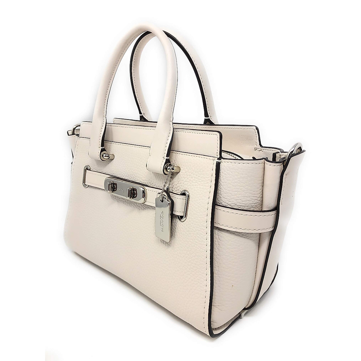 Coach Swagger Carryall 27 in Pebble Leather (SV/CHALK)