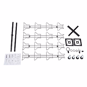 NeNchengLi 16 Pockets Rotating Greeting Card Rack Display Stand Spinning 4 Tiered Metal Floor Standing Pockets Greeting Card Display Rack For Sticker, Brochure, Postcard