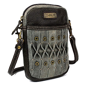 Chala Cell Phone Crossbody Purse - Handbag with Adjustable Strap (Olive_ 609 Sunflower)