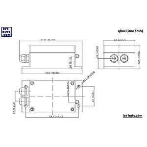 qBox AMC DIY IOT Enclosure Kit (One SMA), IOT Enclosure for Arduino MKR ESP32 Cellular LoRa WiFi Board, Waterproof IP65 Enclosure with Glands, prototyping PCB, connectors Set and SMA