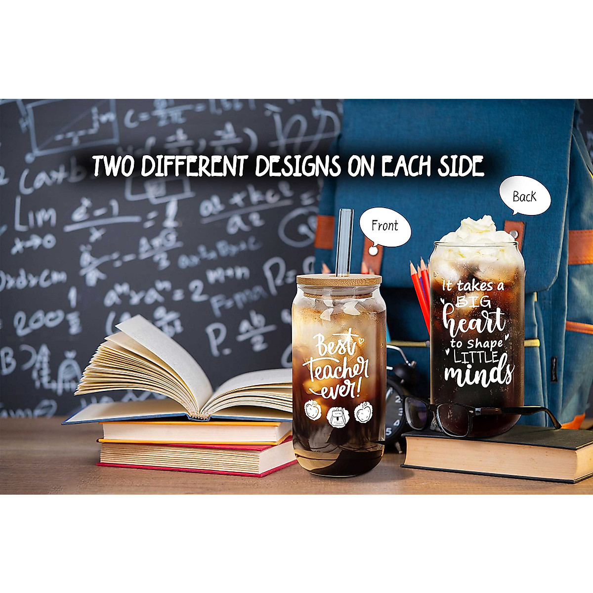 ANOTION Gifts for Teachers - Teacher Tumbler Sock Teacher Appreciation Gifts for Women Teacher Thank You Gifts First Day of School Teacher Gift Teacher Retirement Gifts New Teacher Gift