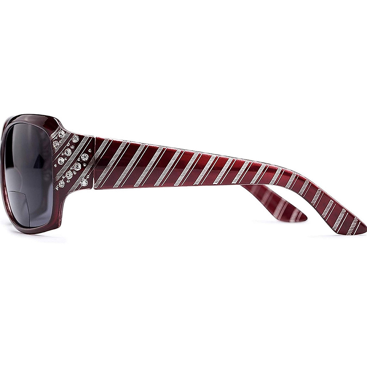 Incredible Bargains The Jazzy Bifocal Reading Sunglasses, Rhinestone Glasses, Tinted Readers for Women + 1.50 Red