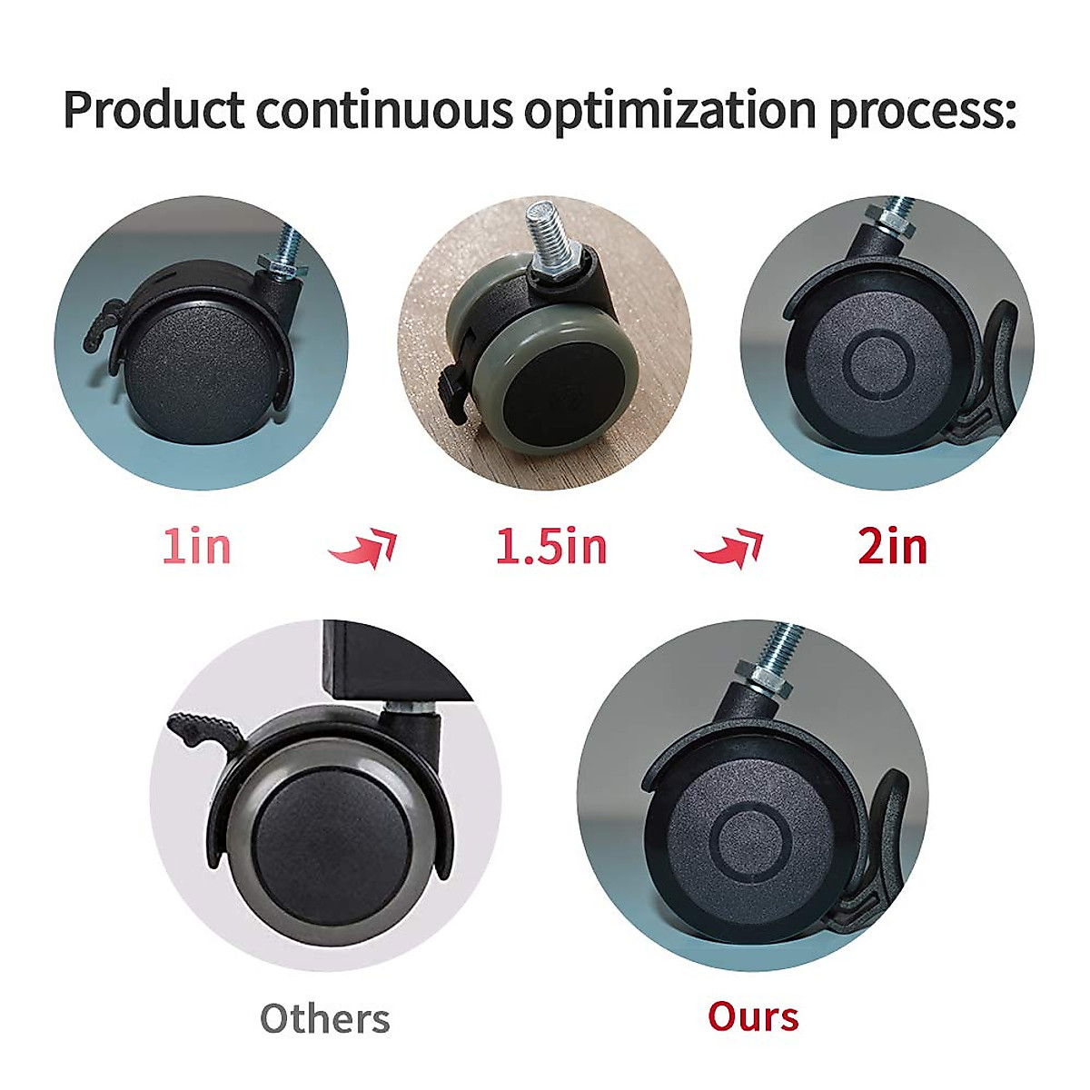 NOVII Overbed Table Standing Workstation with Wheels overbed Desk Height and Width Adjustable Writing Desk for Home Office (Black)