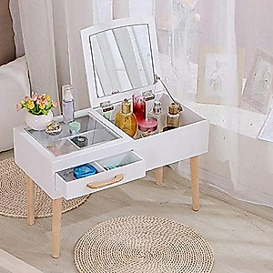 QJPAXL Nordic Window Economical Multi-Functional Small Apartment Bedroom Dressing Table Simple Dressing Table