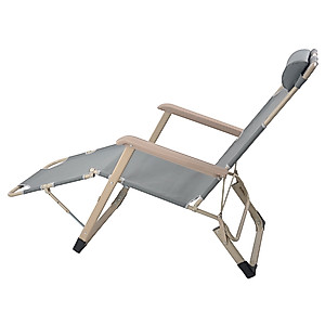 Lucky Tree 2 Pack Patio Chaise Lounge Chairs Adjustable to Full Flat Cots Folding Reclining Chair for Outdoor Lawn Camping Beach Pool