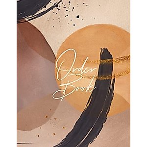 Order Book: Daily Sales Log Book Small Businesses, Sales Order Log Keep Track of Your Customer, Purchase Order Forms, for Online Businesses and Retail Store (Large) 8.5" x 11" Watercolor Cover