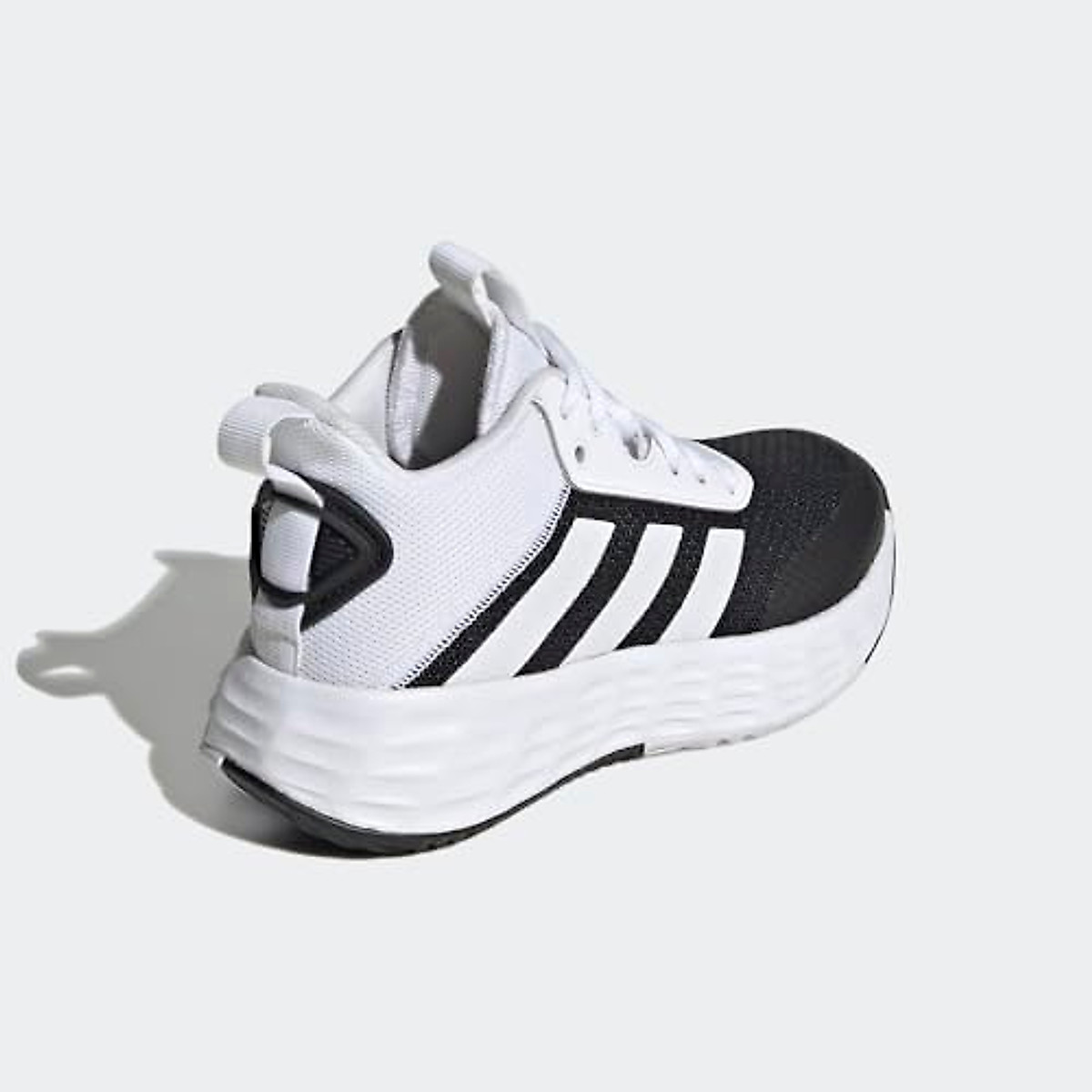 adidas Originals Flex Basketball Shoe, Black/White/Black, 2 US Unisex Little Kid