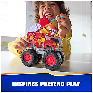 Paw Patrol: Rescue Wheels Marshall’s Firetruck, Toy Truck with Projectile Launcher and Collectible Action Figure, Kids Toys for Boys & Girls Ages 3+