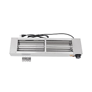 60" Electric Strip Heater 1000W 110V Commercial Grade Infrared Food Warmer Temperature Adjustable Overhead Warmer (60 Inch)