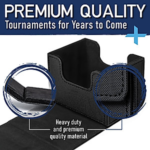 MTG Deck Box (Black) | 100 Card Deck Box Kit - Includes Inner and Outer Sleeves. Yugioh Deck Box. Ultra Compatible Pokemon Deck Box. TCG Pro Deck Box MTG. MTG Commander Deck Box. Magic the Gathering.