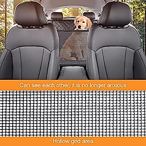 GXT Dog Back Seat Cover Protector for Cars SUV and Trucks with Mesh Window, Scratchproof Nonslip and Waterproof Material(Black)