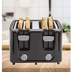 Continental Electric CE-TT029 Toaster, 4 Slice, Black