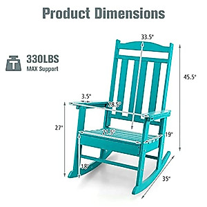JGQGB 2 Piece Patio Rocker Rocker High Back