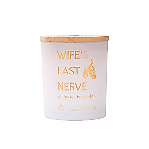 Funny Lavender Vanilla Soy Wax Candles - Candle Gift for Women (Wife's Last Nerve)