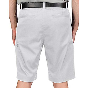 Cargo Golf Shorts for Men - Dry Fit, Large Pockets, Lightweight, Moisture Wicking, 4-Way Stretch Silver