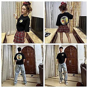 torafarugaluo Mens Oversized T Shirts Tees Summer Unisex Yacht Club Print Crew Neck Cotton Tops Casual Streetwear Shirt (as1, Alpha, m, Regular, Regular, black02)