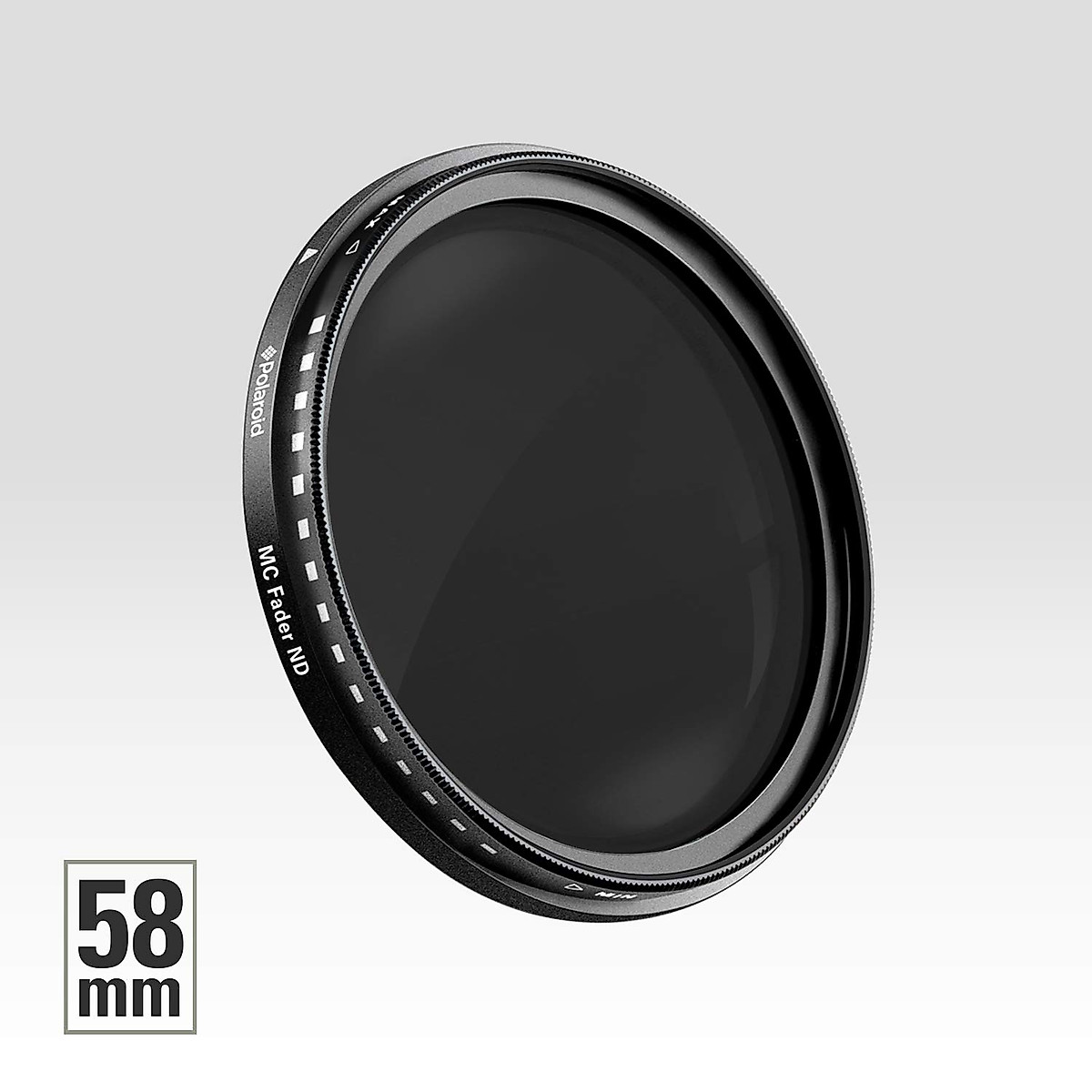 Polaroid Optics 58mm Multi-Coated Variable Range [ND3, ND6, ND9, ND16, ND32, ND400] Neutral Density Fader Filter ND2-ND2000 - Compatible w/ All Popular Camera Lens Models