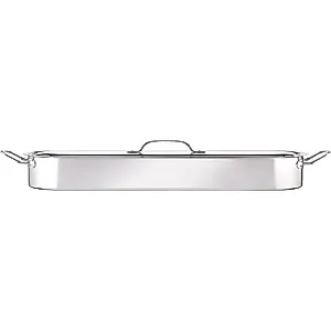 KitchenCraft Fish Kettle, Stainless Steel Induction, Polished, Large, 61.5 x 18.5 x 10.5cm, Silver