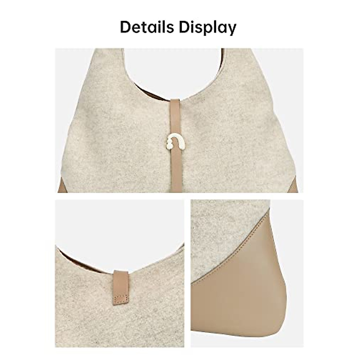 Amazing Song Leather Hobo Bag for Women, Shoulder Tote bag Soft Luxury Leather Genuine Designer Handbag with Inner Purse