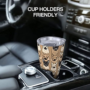 quopvn Labrador Retriever Dogs Print 20oz Car Cup Ps Material Lid, Perfect For Hot & Cold Drinks