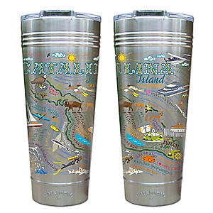 Catstudio Catalina Thermal Tumbler | Triple Wall Insulation With Non Slip Bottom | Great Travel Cup for Water, Coffee, Tea, or Smoothies