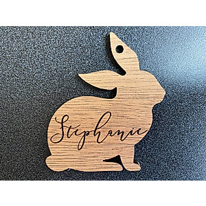 Personalized Easter Bunny Rabbit Basket Tag or Place Setting