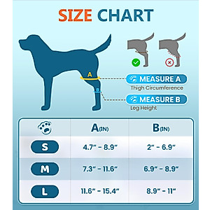 CAMRIER 2X Support Dog Knee Brace with Metal Strips for Joint Pain Relief, Dog Leg Braces for Torn Acl Hind Leg, Rear Leg Brace with Adjustable Traction Belt for Cruciate Ligament Injury, Arthritis