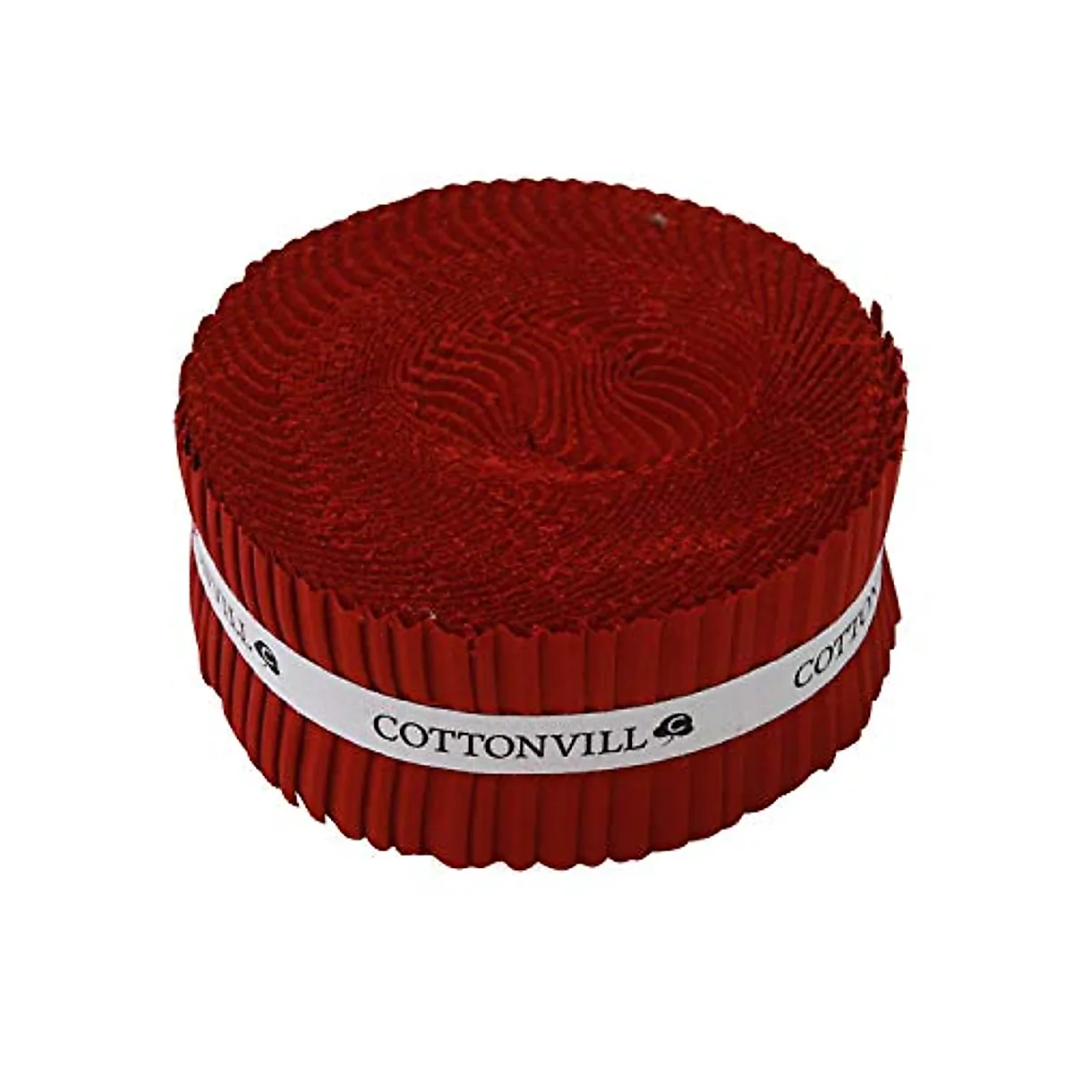 COTTONVILL 20COUNT Cotton Solid Quilting Fabric (2.5inch Strip, 18-Haute Red)