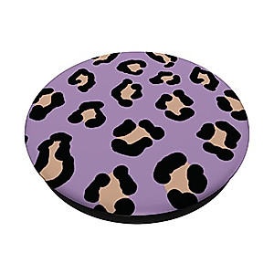 Cute Animal Soft Purple Cheetah Print Leopard Design PopSockets Swappable PopGrip