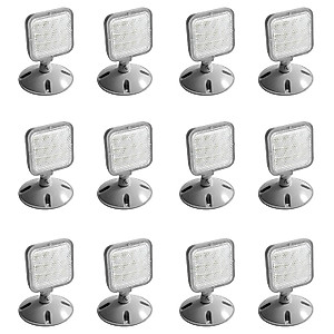 LED ENERGY PLUS Remote Outdoor Emergency Light Head – Single Head LED Lamp, Weatherproof Emergency Exit Lighting – 3.6V OR 9.6V Volts, 1.7 Watts (12 Pack)