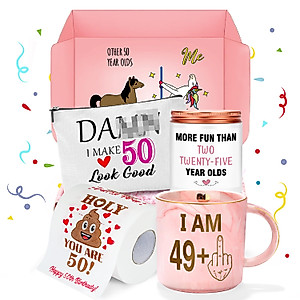 50th Birthday Gifts for Women Funny 50 Year Old Gifts for Women Cool Gifts for Women Turning 50 Birthday Gifts for Women 50th Birthday Gift Ideas for Women Happy 50th Birthday Decorations for Women