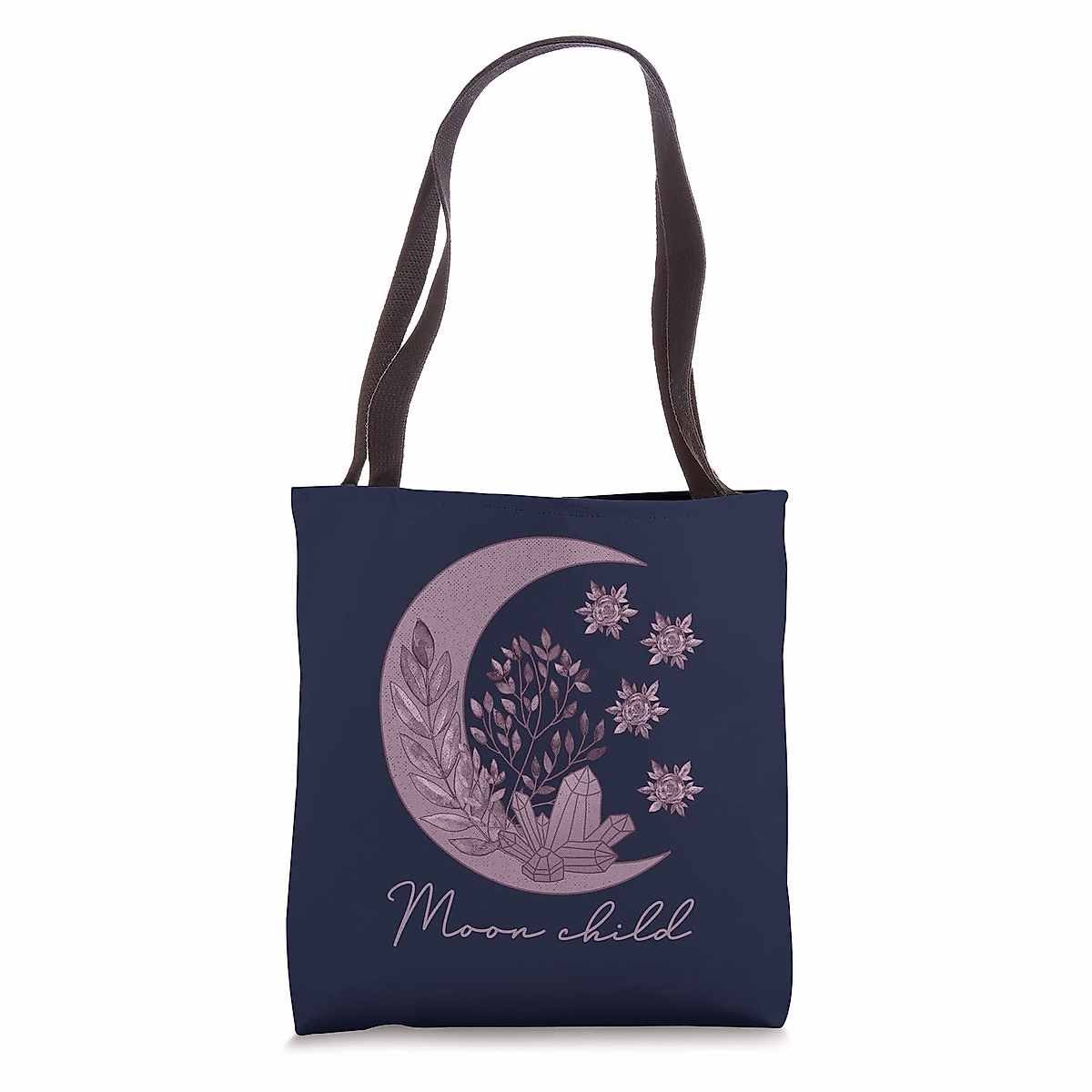 Moon Child Witch Crescent Moon Crystals Witchcore Aesthetic Tote Bag
