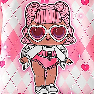 L.O.L. Surprise! Girl Skirt Set Long Sleeve Letter Print Sweatshirt Plaid/Pink Smocked Skirt Set 2PCS Clothes Set Outfit Pink 7-8 Years