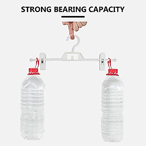 DOITOOL 10 Pack Plastic Skirt Hangers, Space Saving Cloth Hangers with Retractable Clips, Non Slip Clip Hangers for Pants, Bulk Plastic Hangers Closet Organizer (White)