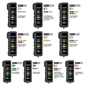 12V Car Battery Tester and Alternator Tester, Automotive Load Tester Indicator, 12 Volt Auto Check for Automobile