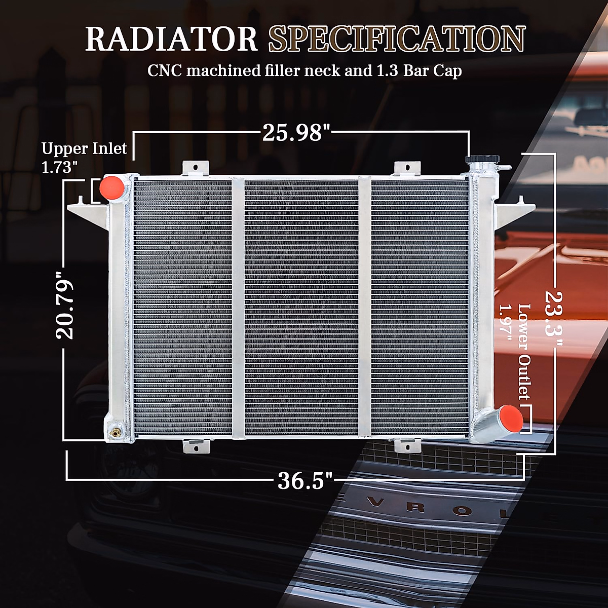 OzCoolingParts Pro 89-93 Dodge D/W 250 350 Series Radiator, 55mm 3 Row Core Aluminum CC1198 Radiator for 1989-1993 90 91 92 Dodge D250 D350 W250 W350 5.9L L6 Diesel Turbo