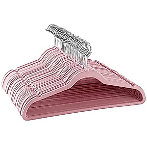 Elama Hangers Heavy Duty Clothes Hanger Set, Pink